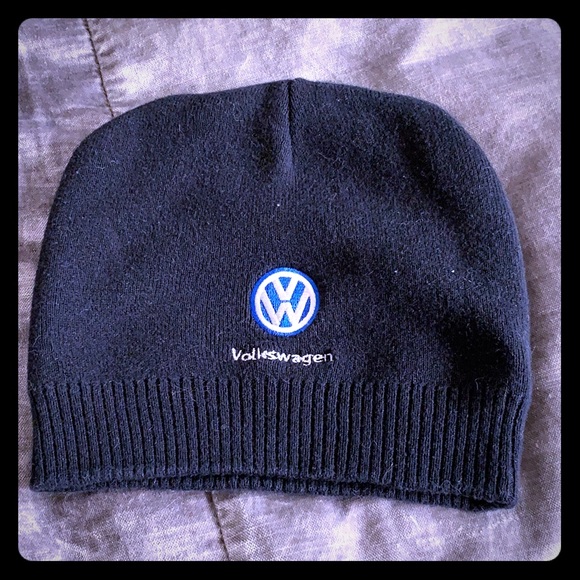 Volkswagen | Accessories | Volkswagen Black Beanie Hat Blue White Logo ...